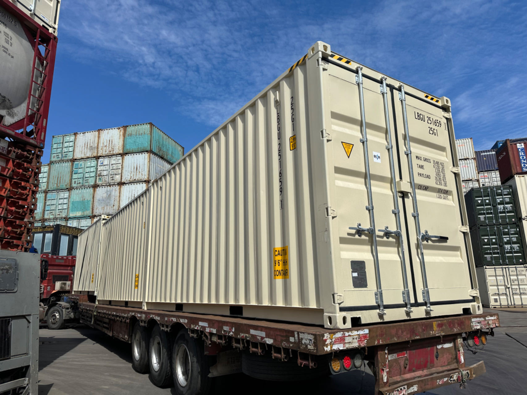 20英尺超高集装箱(20HC)港口货柜标准防爆海运集装箱海运集装箱子-阿里巴巴