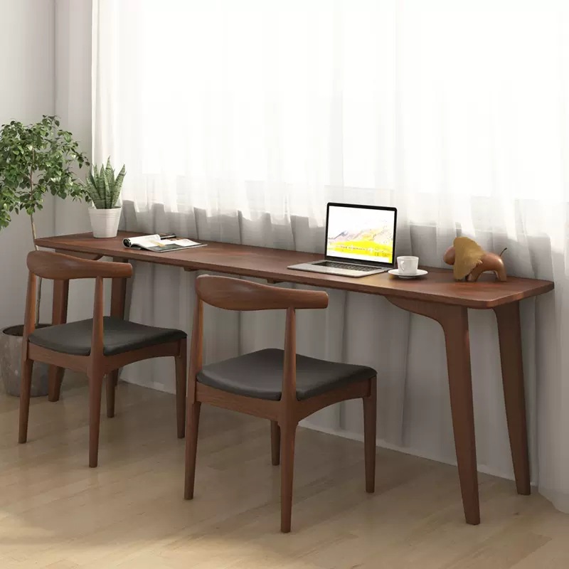 All Solid Wood Narrow Desk Long Table Bedroom Window Side Table Wall ...