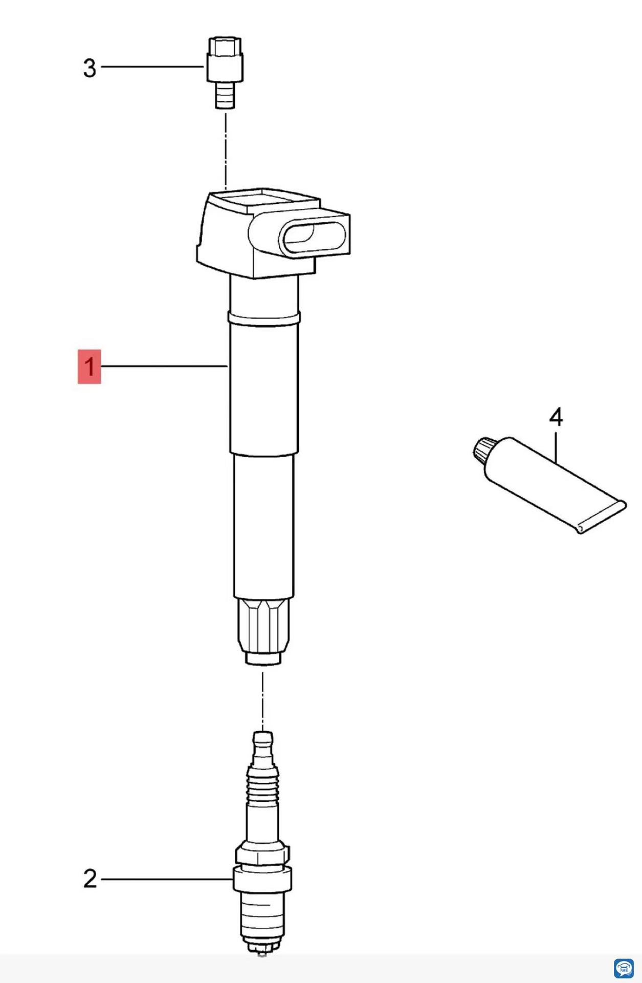 94860210414适用于保时捷卡宴 帕拉梅拉红色灰色 点火线圈 高压包-阿里巴巴
