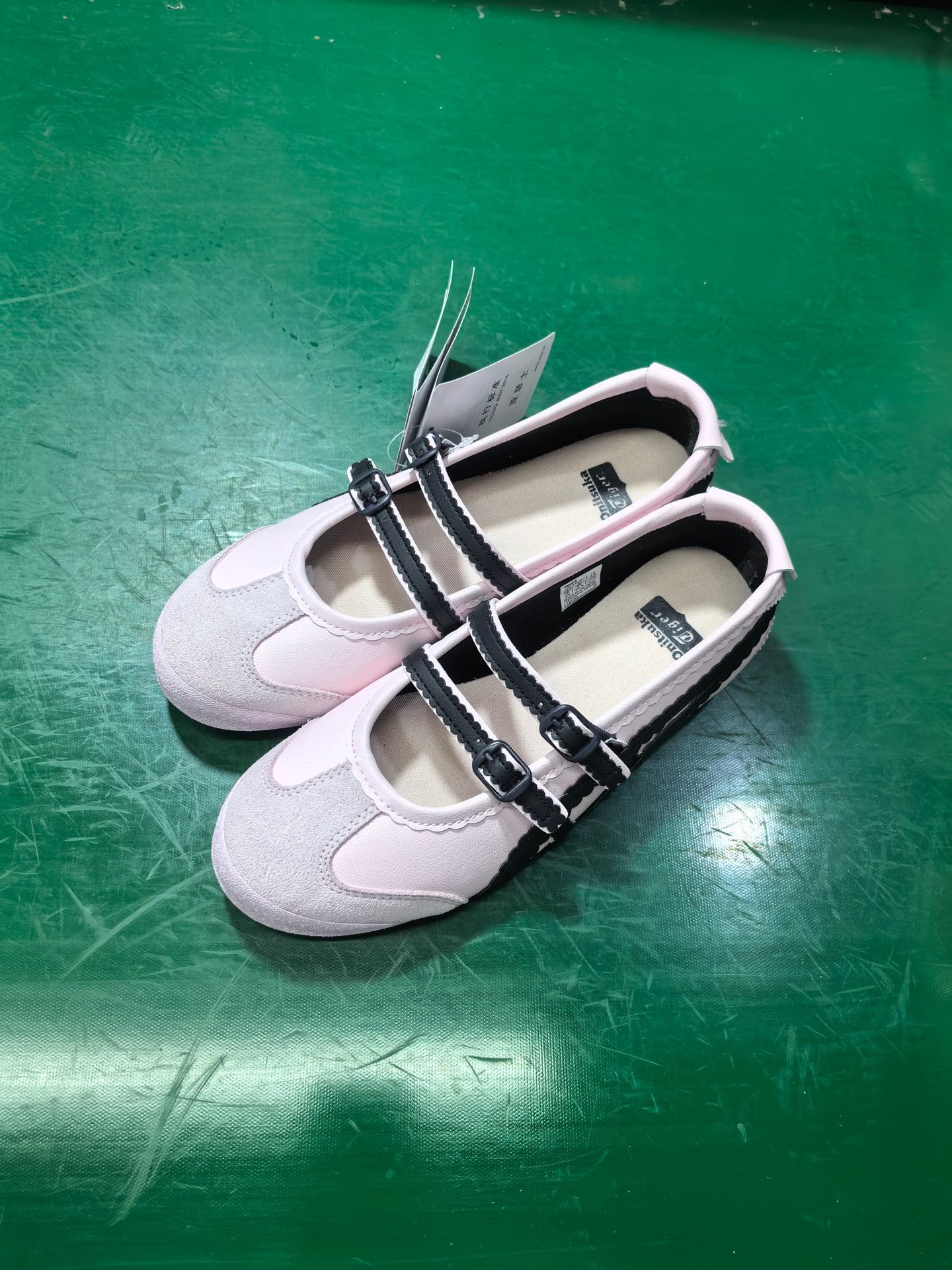 莆田鞋鬼冢牌Tiger鞋女士夏舞蹈二层芭蕾鞋复古低帮花边玛丽珍-阿里巴巴