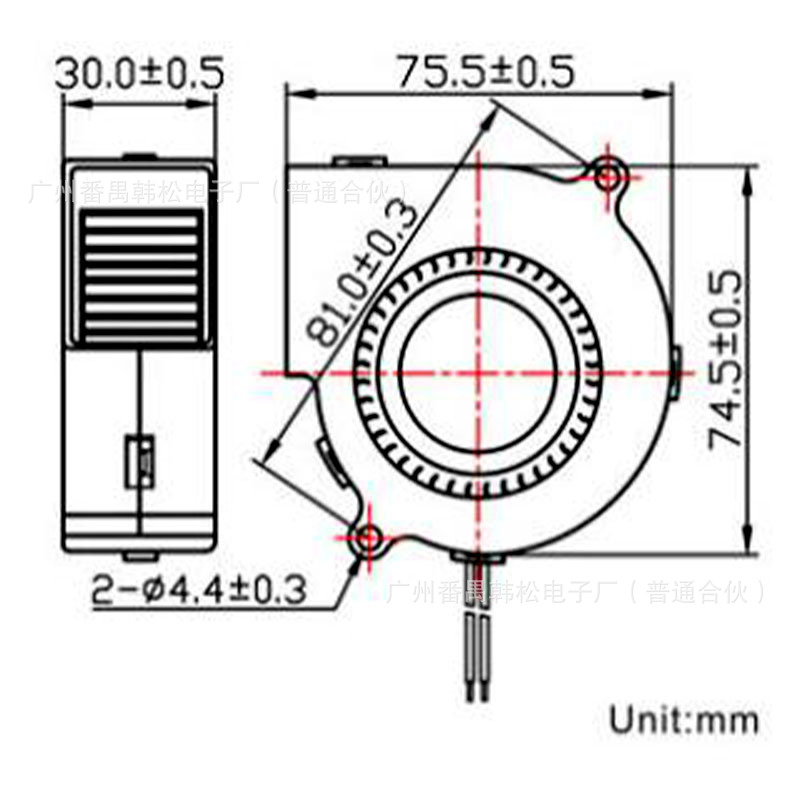 7530涡轮鼓风机 散热风扇 采暖炉柴火灶鼓风机 柴炉火锅风扇12V-阿里巴巴