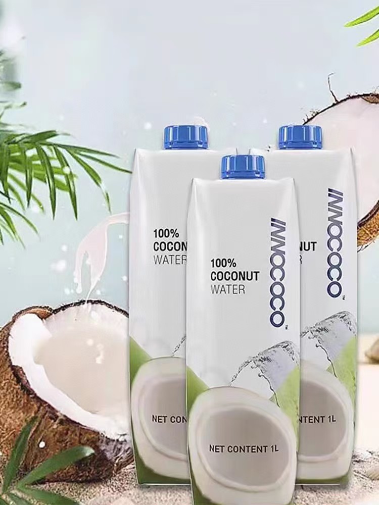 泰国INNOCOCO伊诺可可椰子水纯椰1L椰子鲜汁饮料饮品 12瓶一箱-阿里巴巴