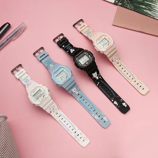 BASLONG联名猫妖的诱惑款电子表简约卡通儿童学生男女防水手表-阿里巴巴