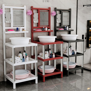 加大加粗加厚洗脸盆架不锈钢洗手架面盆架带镜子农村防冻一件批发-阿里巴巴