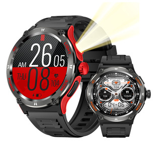 2024新品KT76智能手表户外运动三防LED照明健康监测电话多功能环-阿里巴巴