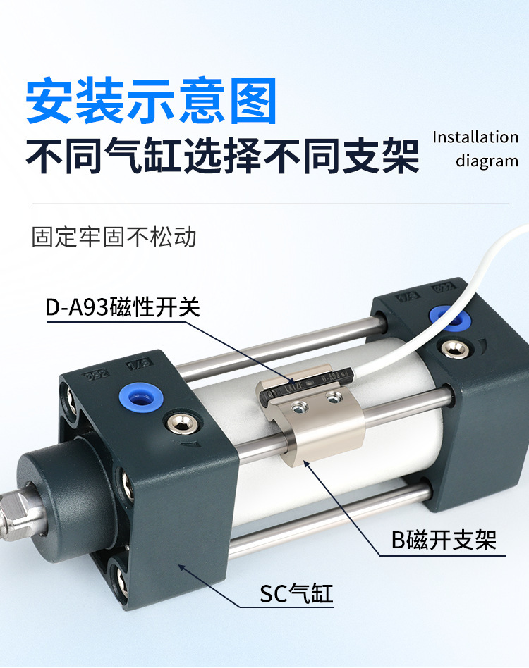 气缸磁性开关固定支架CS1-F配件BMG2-012感应器BA7-040附件BMY3-阿里巴巴