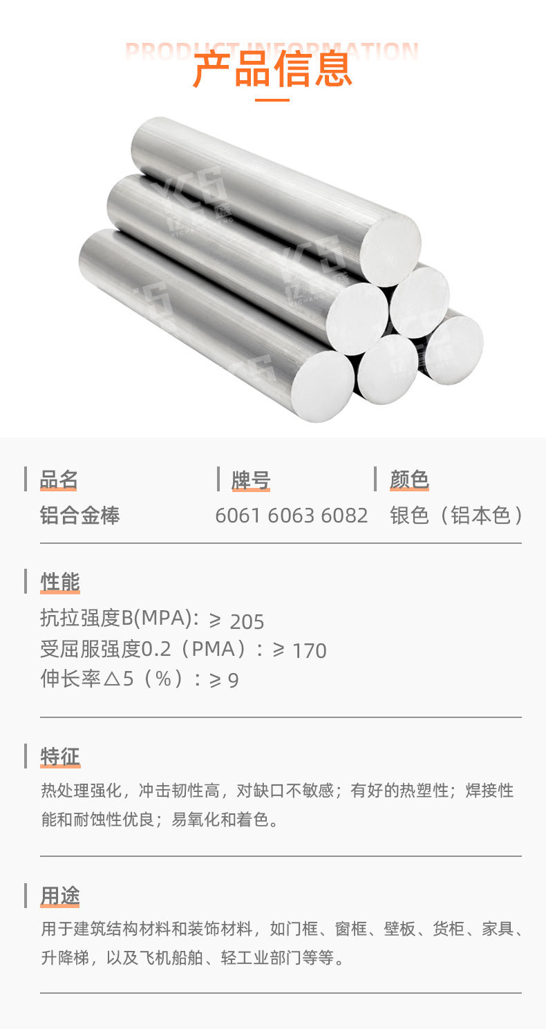 6061铝棒 6063 6082铝棒 LY12 7075铝合金棒 CNC加工铝材 铝型材-阿里巴巴