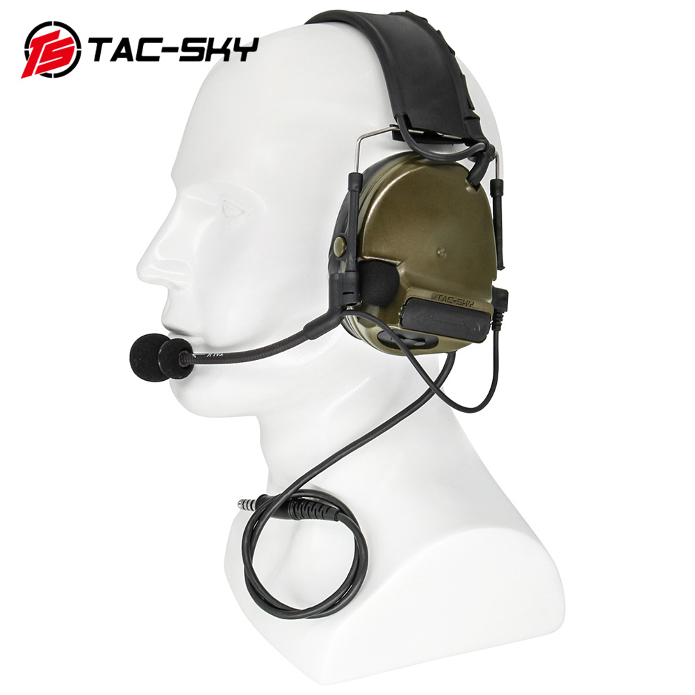 TAC-SKY 新款头戴COMTAC III单通升级版硅胶耳套拾音降噪C3耳机FG-阿里巴巴