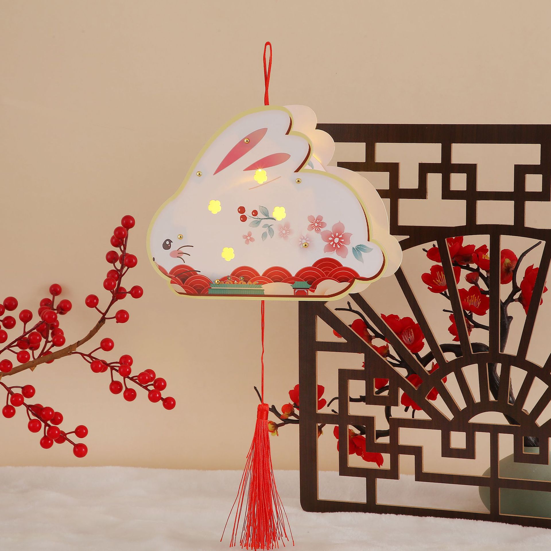 元旦春节新年元宵节兔子灯笼儿童手工DIY材料包手提发光灯笼批发-阿里巴巴