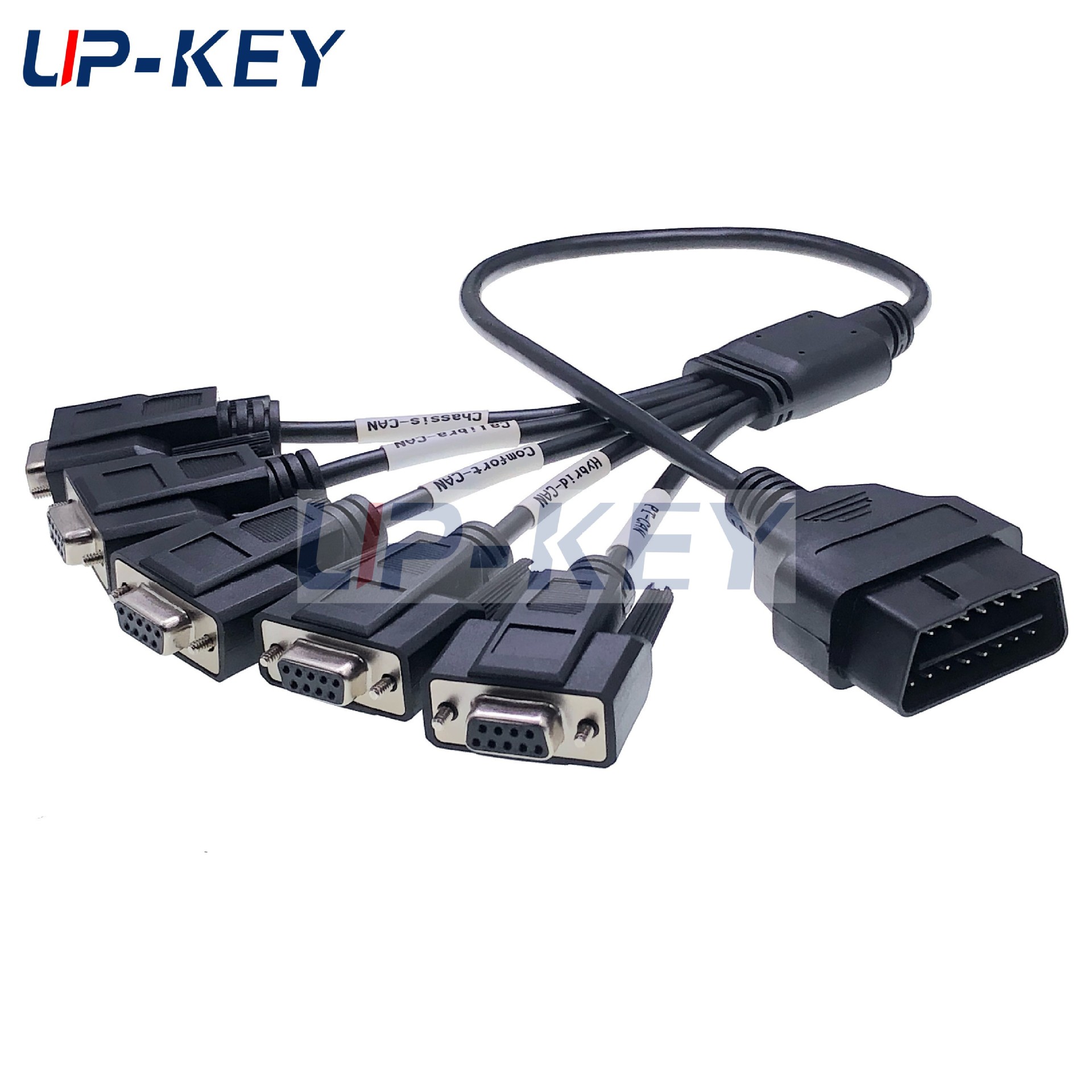 OBD连接线转5个DB9 母头接口 Serial RS232诊断工具网关连接线-阿里巴巴