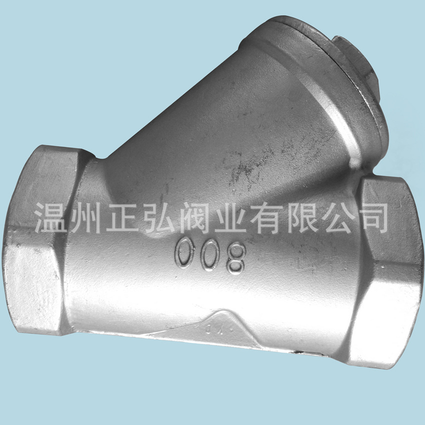 304不锈钢Y型过滤器DN50 内丝过滤器 2寸内螺纹过滤阀 CF8M过滤器-阿里巴巴