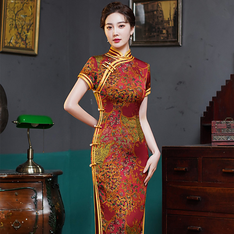 Old Shanghai cheongsam long Chinese dresses oriental retro Qipao ...