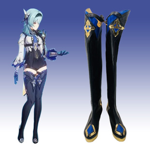 485 原神五星号冰大剑Eula优菈cos鞋cosplay二次元漫展道具鞋-阿里巴巴