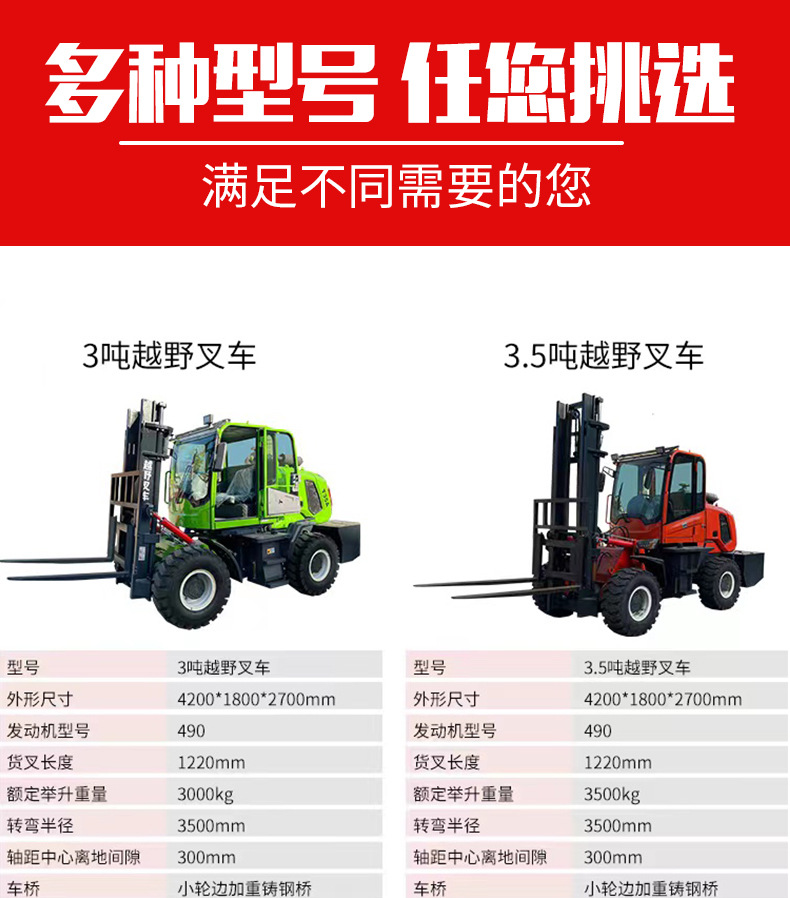四驱越野叉车3吨5吨6吨多功能液压升降柴油搬运车越野叉车-阿里巴巴