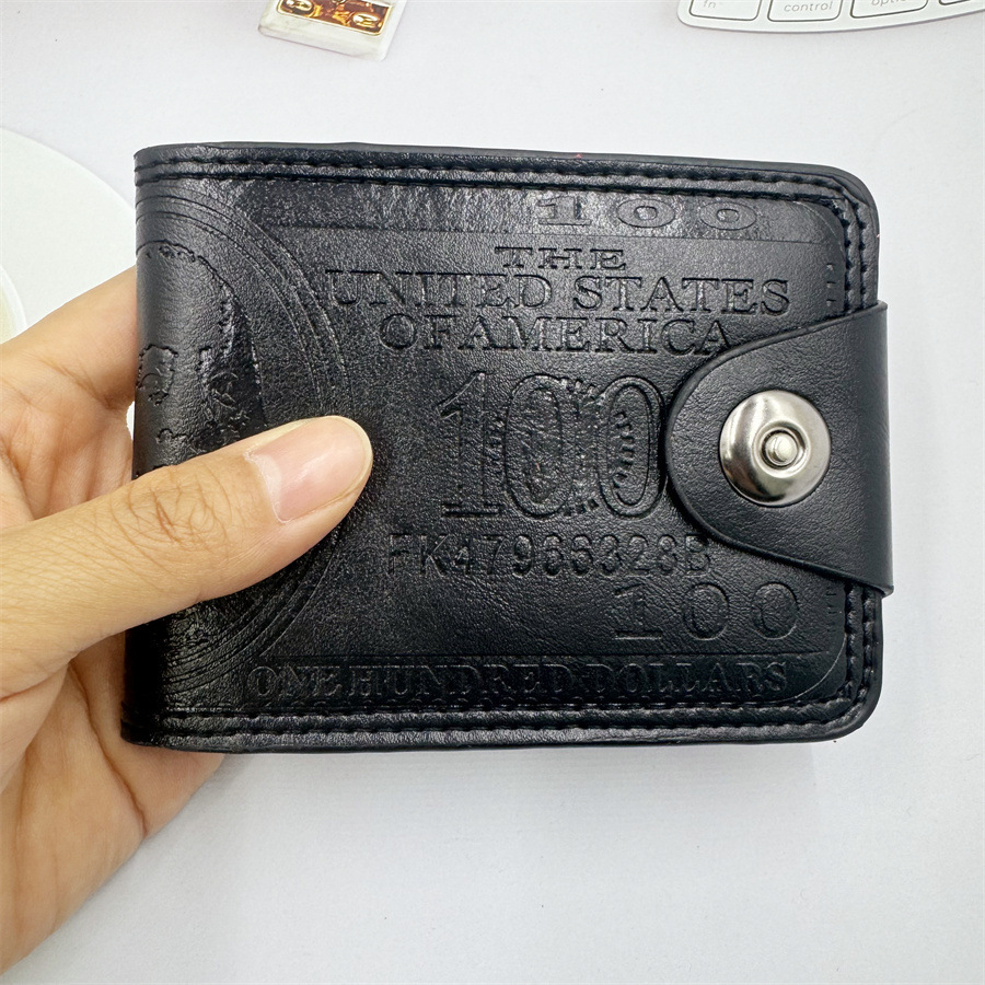跨境男士钱包美金图案爆款超轻PU包包多功能复古多卡位厂家-阿里巴巴