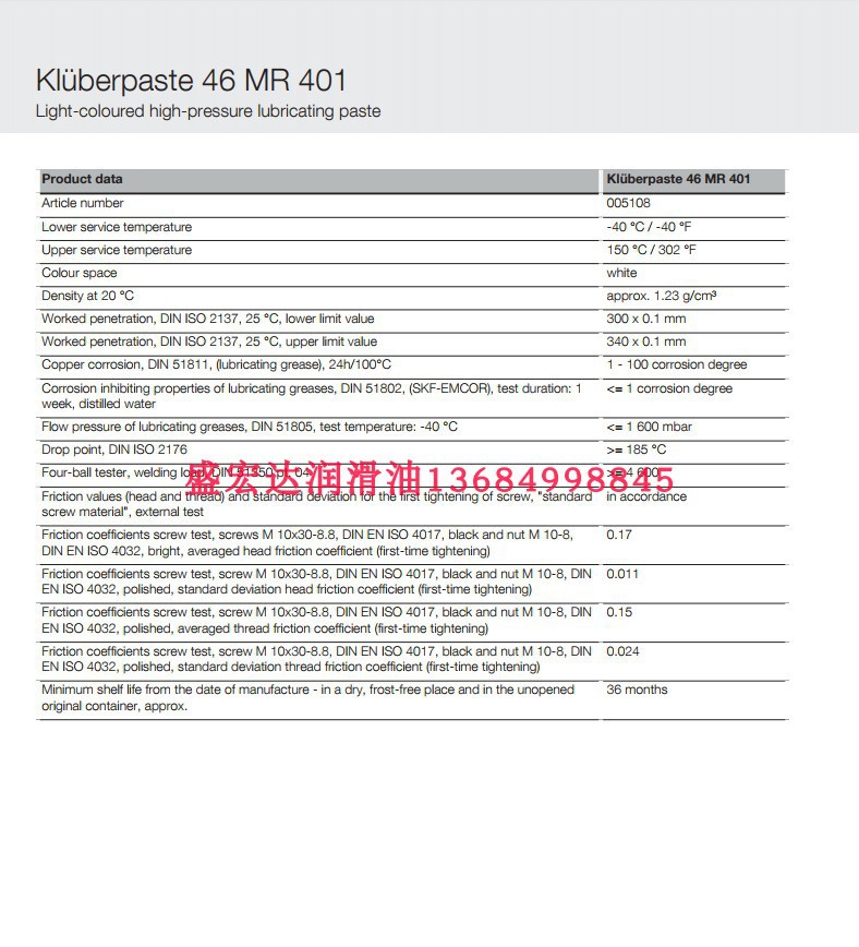 克鲁勃Kluberpaste 46MR401高压润滑膏多用途螺丝防锈防腐蚀油膏-阿里巴巴