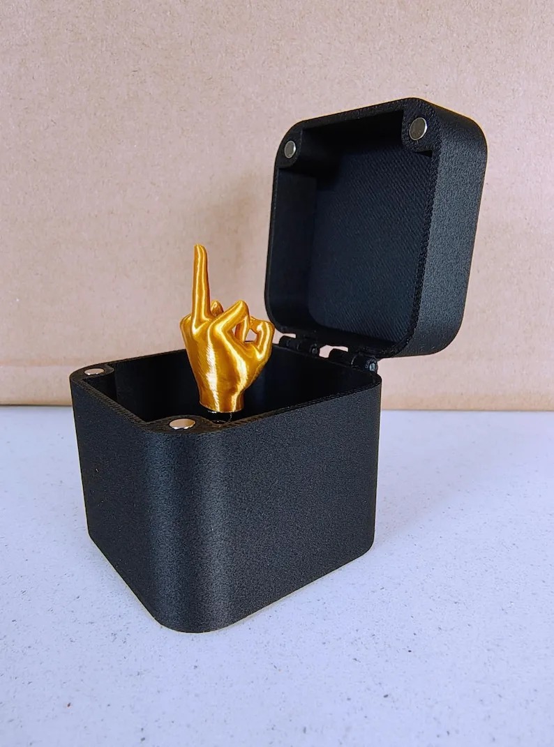 跨境新款Middle Finger in a Box盒子里的中指搞笑创意礼物-阿里巴巴