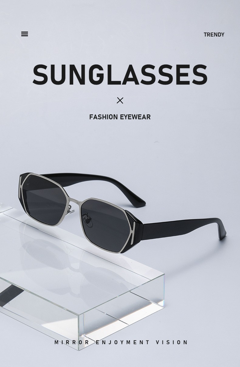 网红小框猫眼墨镜女韩版潮复古个性街拍防紫外线偏光太阳镜-阿里巴巴