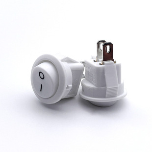 供应RS601H2-1010016WW圆形船型开关2脚2档翘板开关黑/白色可带线-阿里巴巴