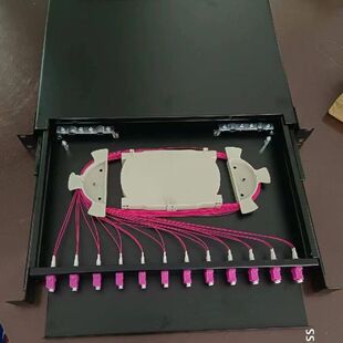 批发跨距10万兆光纤配线架 抽拉式LCOM4多模24芯满配光纤盒ODF箱-阿里巴巴