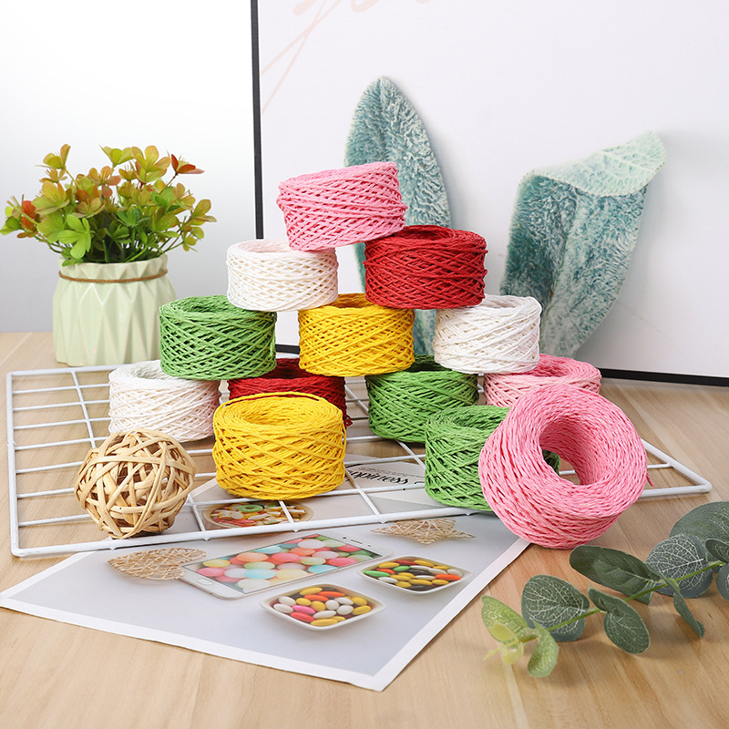 双股纸绳 拉菲草纸绳 工艺纸绳1.5mm-2mm蛋卷批发30米100米200米-阿里巴巴