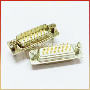 车针D-SUB连接器直插DP15pin公座 串口D-SUB连接器180度15芯公座-阿里巴巴