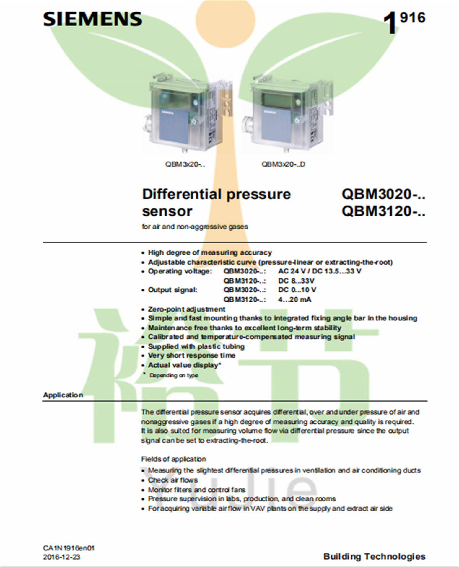 SIEMENS西门子QBM3120-10D带显示空气压差变送器4-20mA压差传感器-阿里巴巴