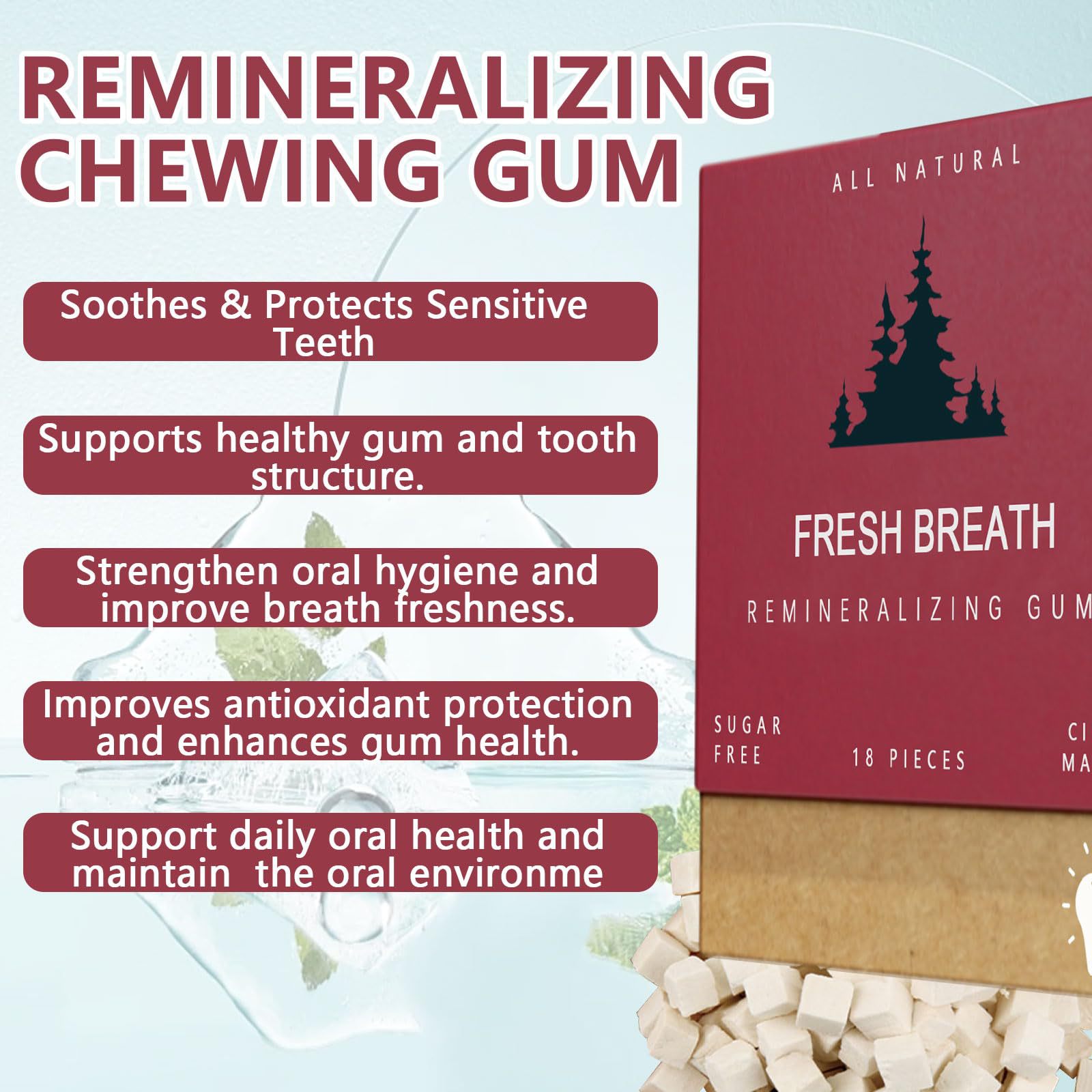Underbrush Remineralizing Chewing Gum口香糖-阿里巴巴