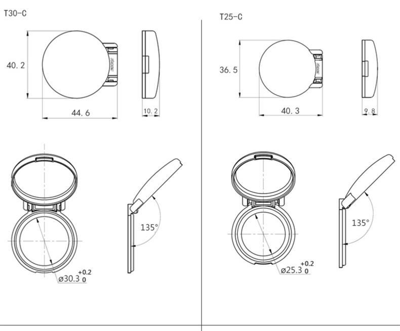 凯昆KACON金属按钮保护罩T16-C/T19-C/T22-C/T25-C/T30-C-阿里巴巴