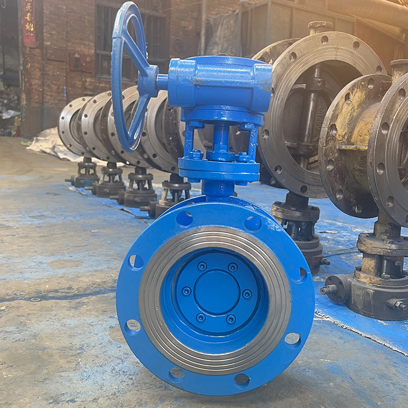 铸钢法兰蝶阀D343H-16C三偏心硬密封蜗涡轮高温金属密封对夹蝶阀-阿里巴巴