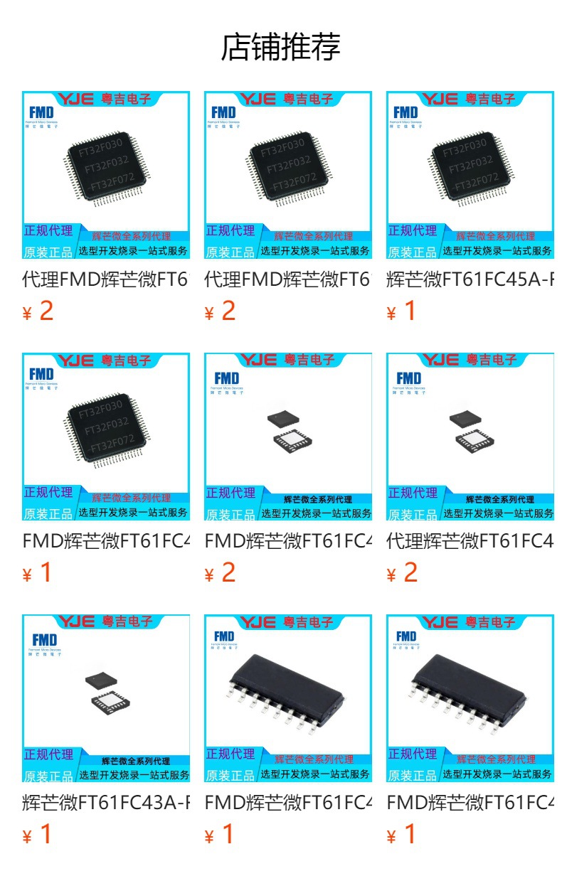 辉芒微FT61FC4-RB 12位ADC+PWM+UART FMD SOP20国产MCU芯片烧录-阿里巴巴