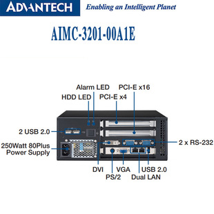 研华工控机AIMC-3200嵌入式紧凑微型双千兆支持PCI-E扩展正版系统-阿里巴巴