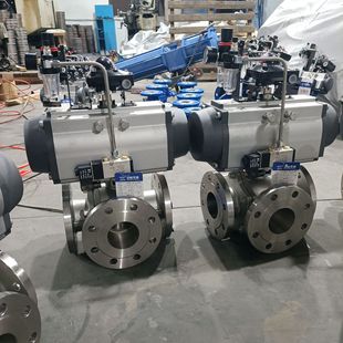 气动三通球阀Q645F-16P 不锈钢三通球阀图片-阿里巴巴