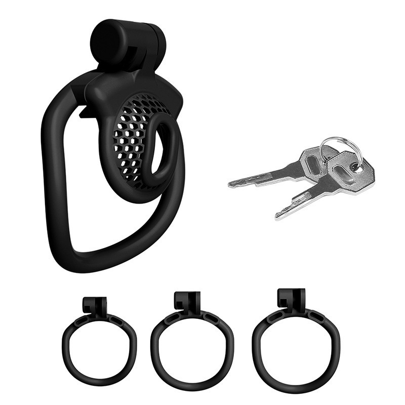Male Positive Negative Honeycomb Chastity Lock Cage Pseudo Mother Chastity Lock Plastic Lock SM ...