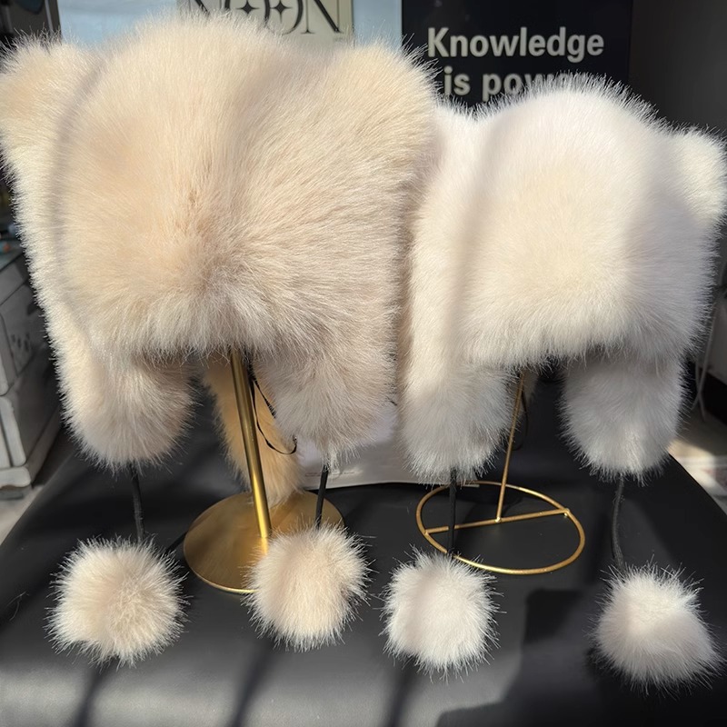 可爱小熊帽子加厚保暖防风雷锋帽护耳帽秋冬防寒包头帽猫耳毛绒帽-阿里巴巴