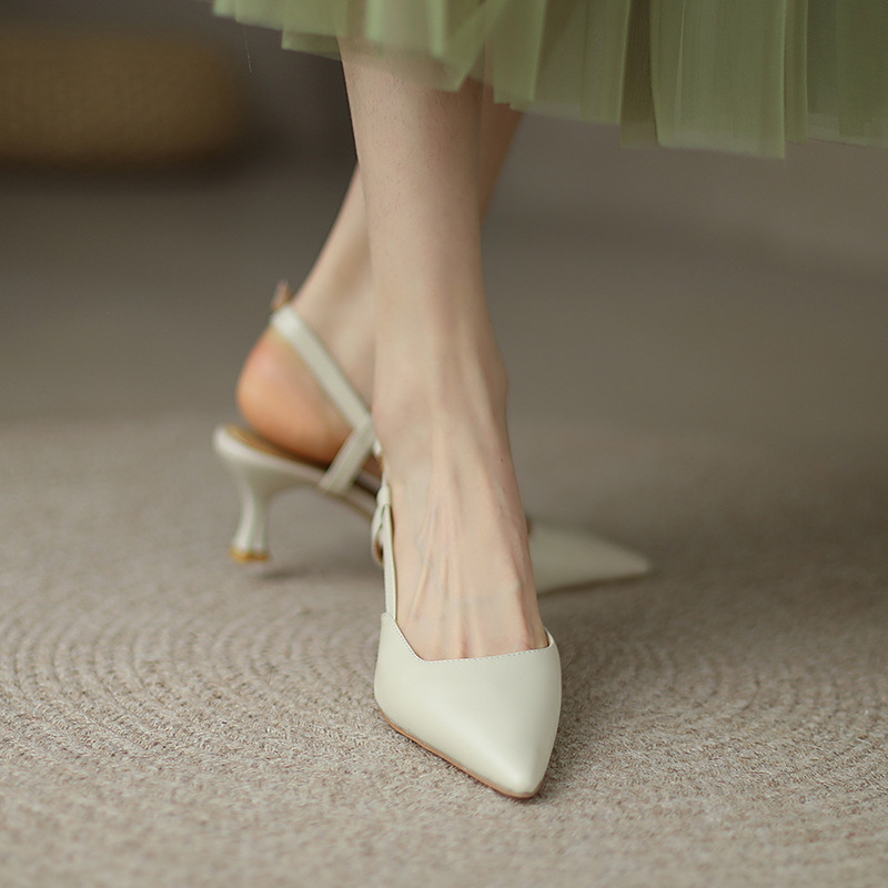 Chiko Natisha Pointy Toe Kitten Heels Slingback Shoes