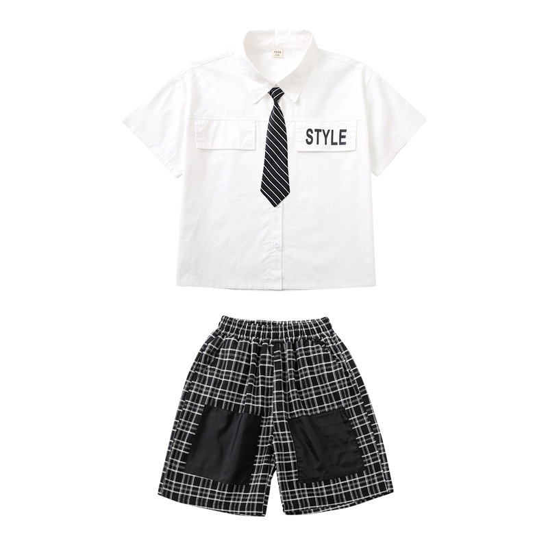 Children whit with black plaid jazz rapper singers hip hop dance ...