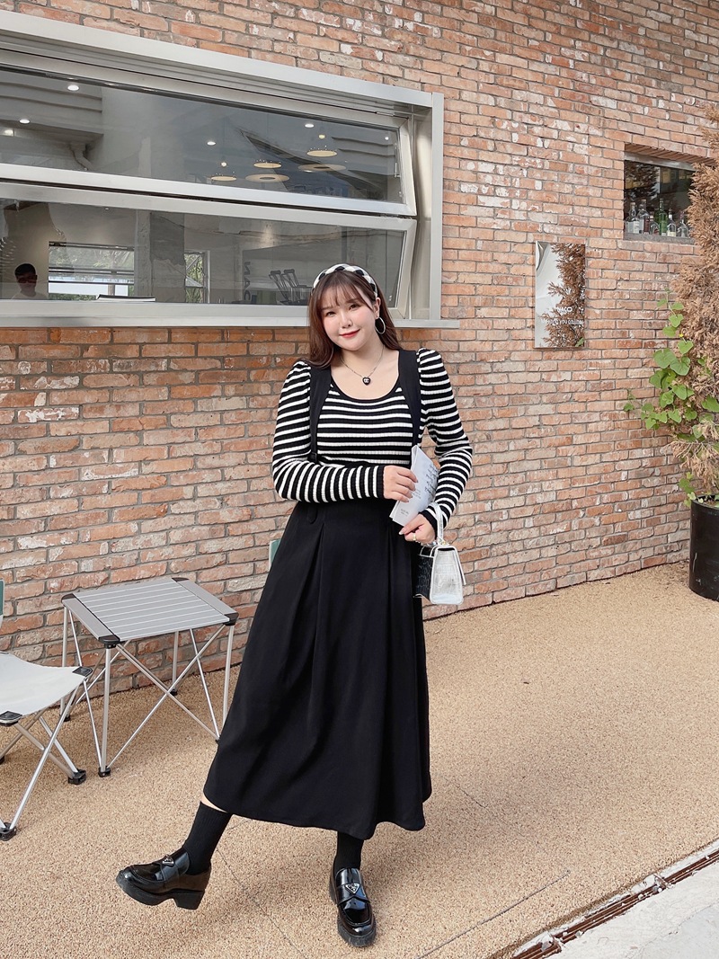 背带裙 秋季新款大码女装胖mm法式肩带高腰鱼骨背带裙N8229-阿里巴巴