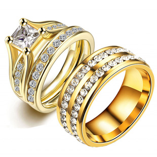 Princess Cut Cubic Zirconia Coup Rings Stains Steel-阿里巴巴