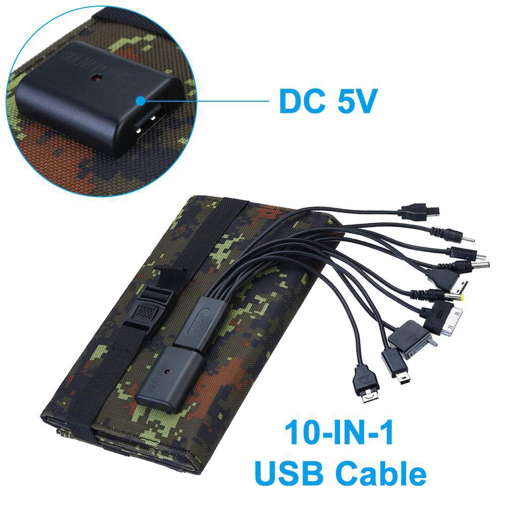 跨境专供跨境 Foldable Solar Panel 10W折叠式太阳能电池板 便携-阿里巴巴
