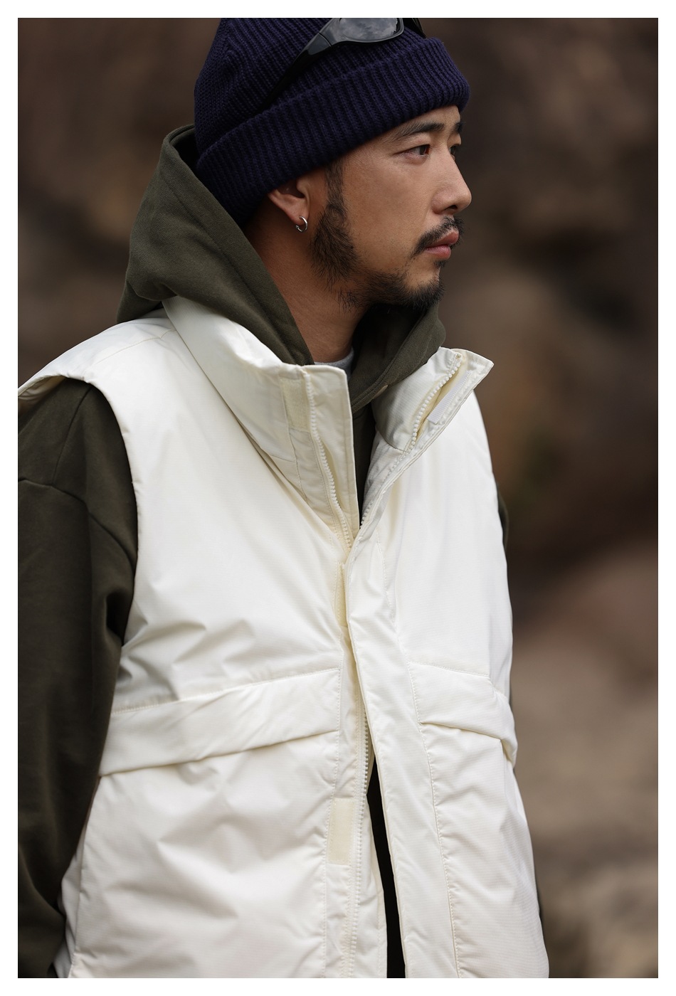 Shibuya Element杜邦防水立领羽绒服男冬季外套90白鸭绒马甲Y3253-阿里巴巴