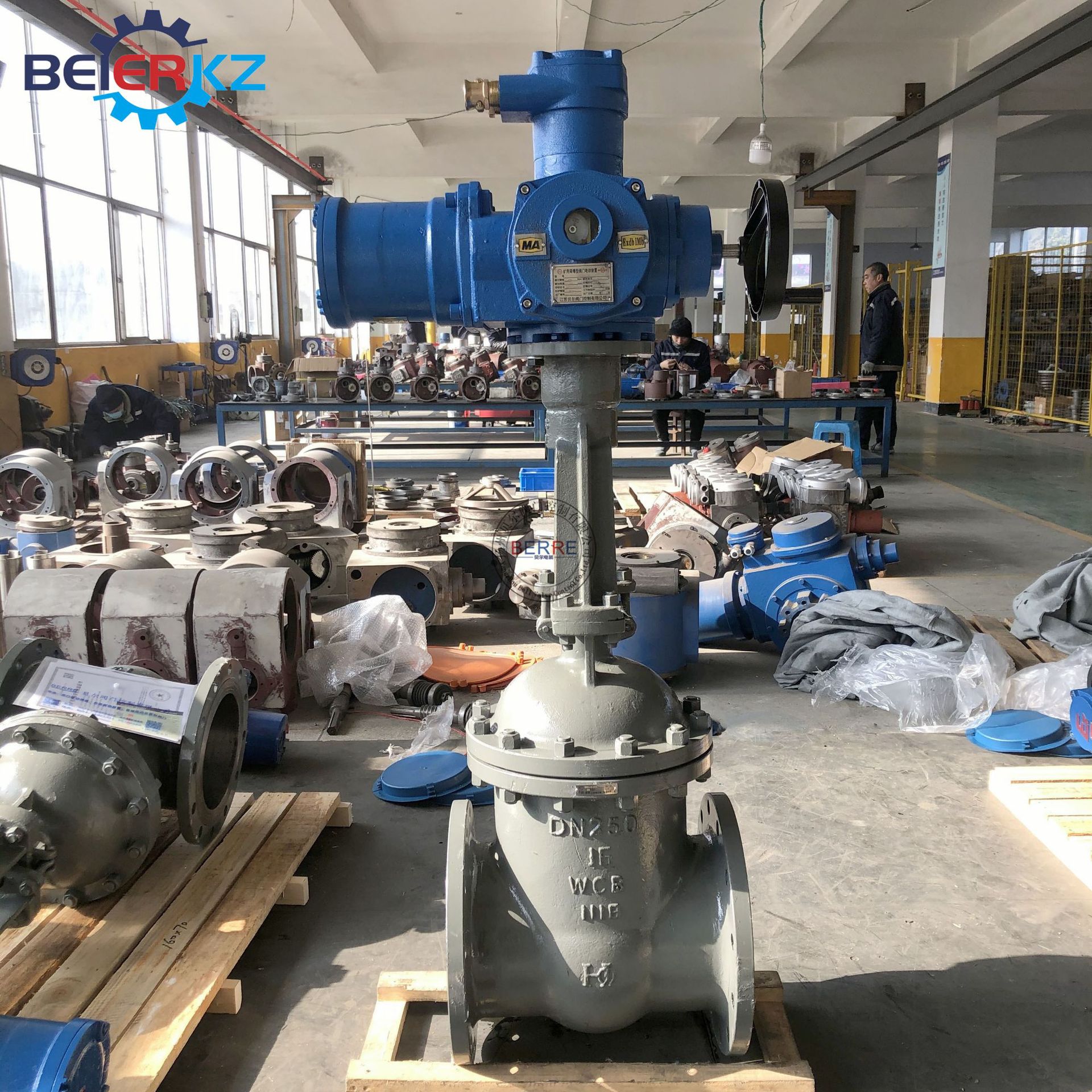 贝尔矿用电动闸阀隔爆型手电两用铸钢楔式闸阀MZ941H-25C DN125-阿里巴巴