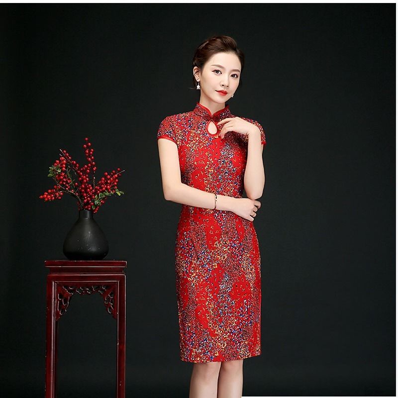 Pretty Annie ชุดผู้หญิง ชุดเดรสผู้หญิง กี่เพ้า เสื้อผ้าฤดูใบไม้ผลิ ...