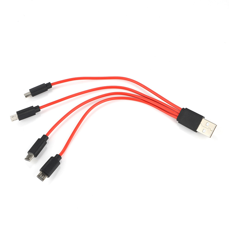 充电线一拖四数据线多头充电线micro USB充电线-阿里巴巴