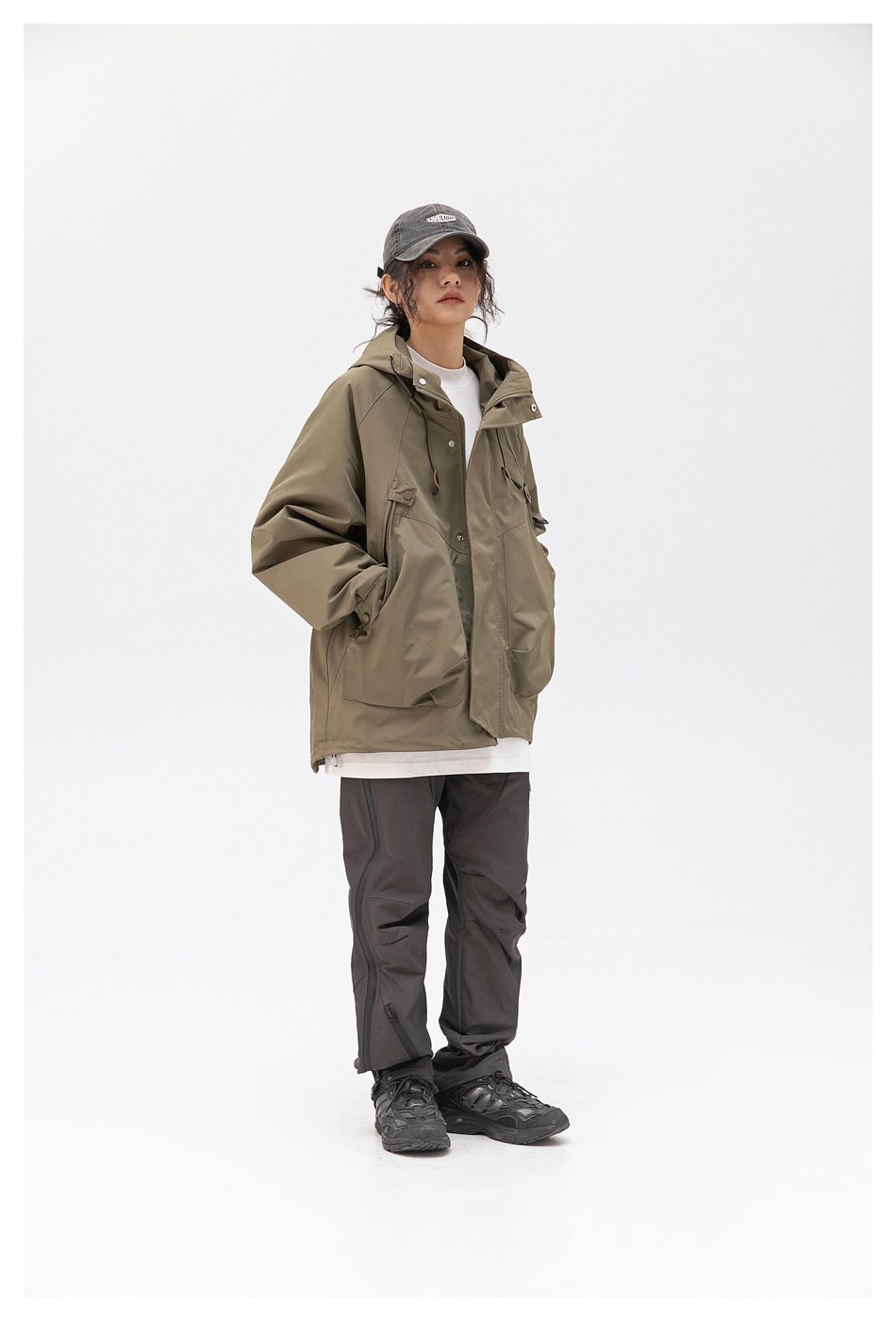 ADAM FREAK美式国潮牌机能风冲锋衣山系户外连帽夹克外套男女C39-阿里巴巴