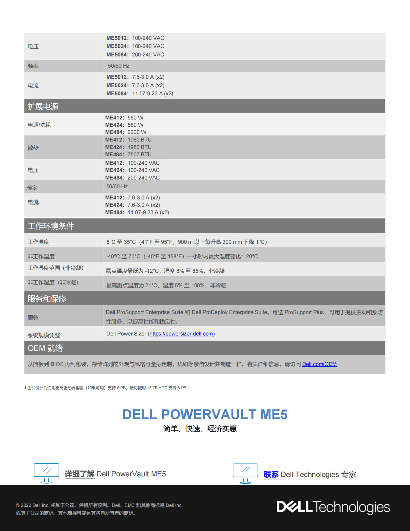 适用DELL EMC PowerVault ME5系列存储 ME5012 ME5024 ME5084-阿里巴巴