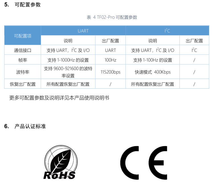 TF02-Pro北醒激光雷达高频率室外抗强光40米中距离单点测距传感器-阿里巴巴