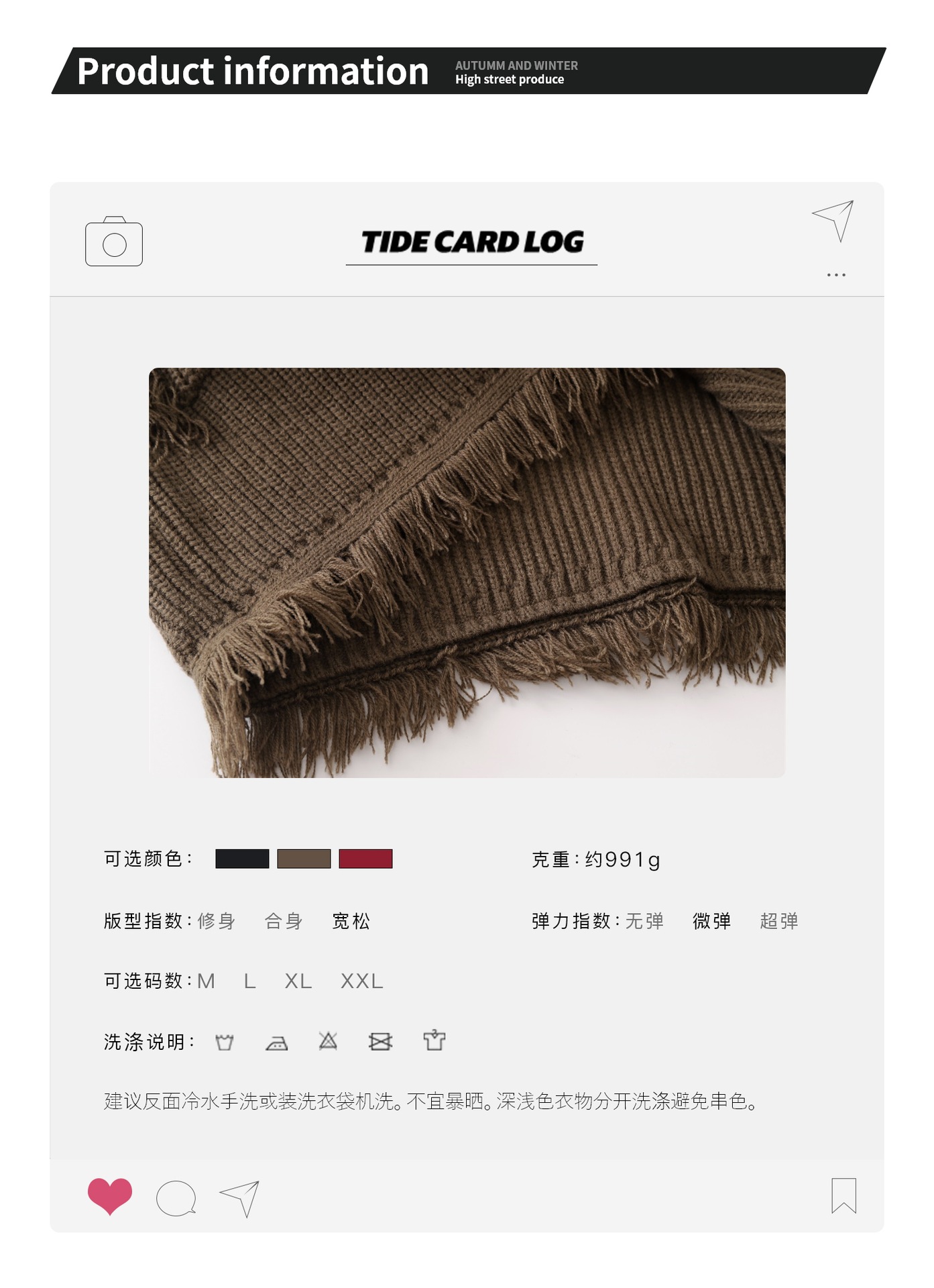 TIDE CARD LOG|美式街头破摆后背毛边星型图案小翻领插袋开衫毛衣-阿里巴巴