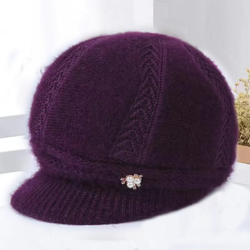 Winter Thickened Warm Middle-aged and Elderly Mother Cap Korean Style ...