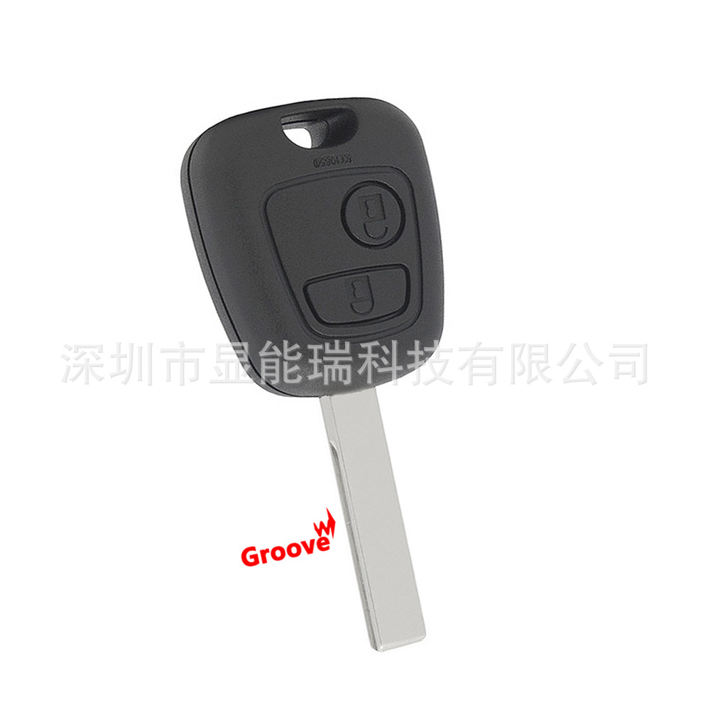 适用于标致雪铁龙汽车钥匙直板外壳 2键替换壳VA2/HU83/SX9/NE78-阿里巴巴